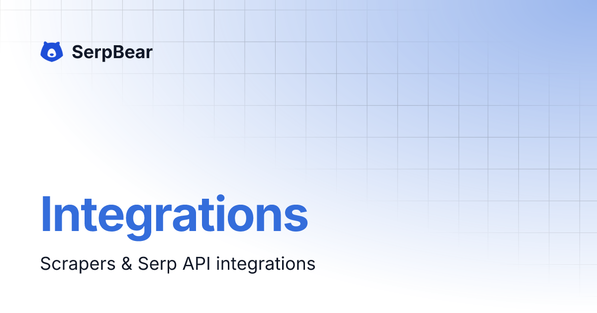 Integrations | SerpBear